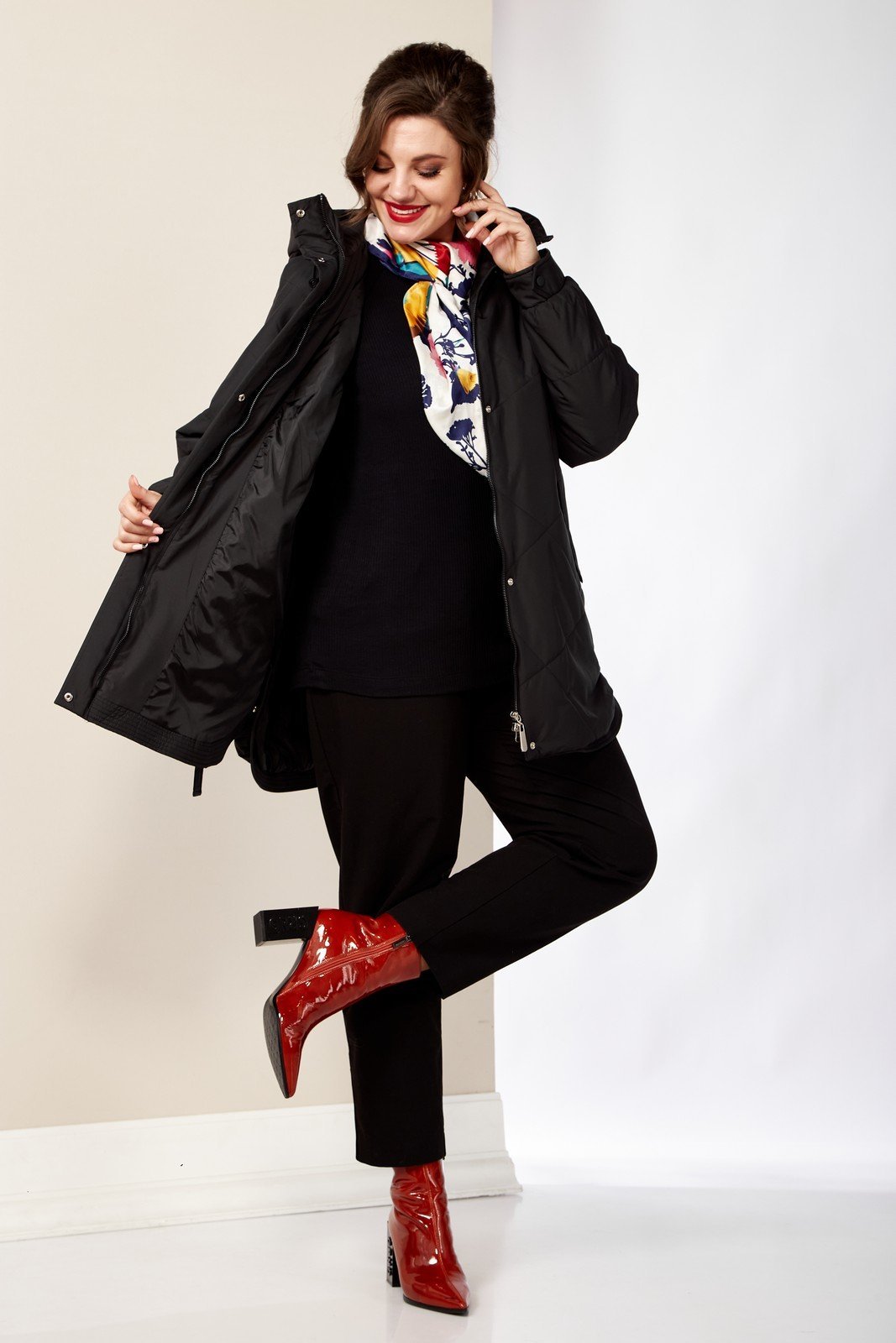 Куртка 2138 черный Shetti купить в интернет магазине Велесмода